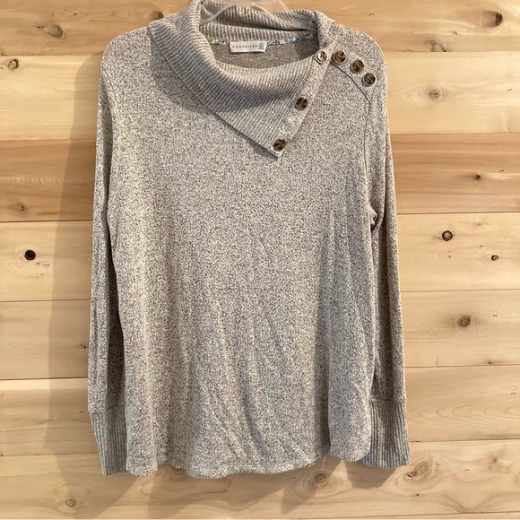 retrology | Sweaters | Retrology Tan Cowl Neck Lightweight Sweater With ...